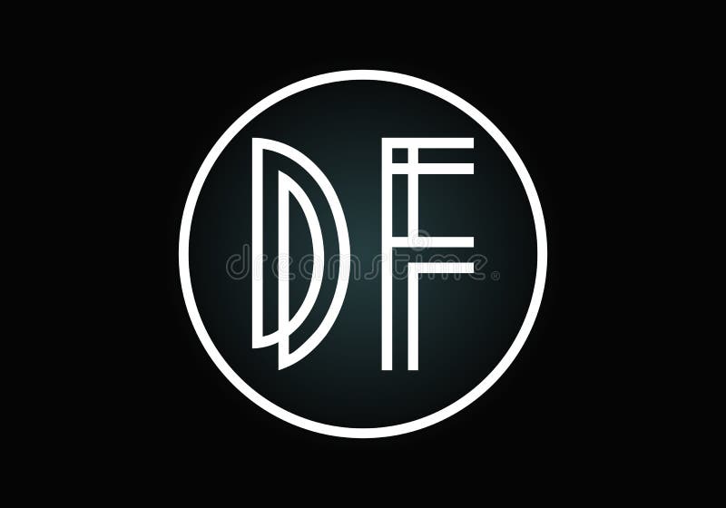 Initial DF Letter Logo with Creative Modern Business Typography Vector ...