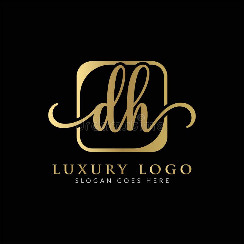 Initial DH Letter Logo Creative Modern Typography Vector Template ...