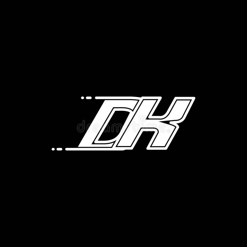 Initial DK Logo Design with Shape Style, Logo Business Branding Stock ...