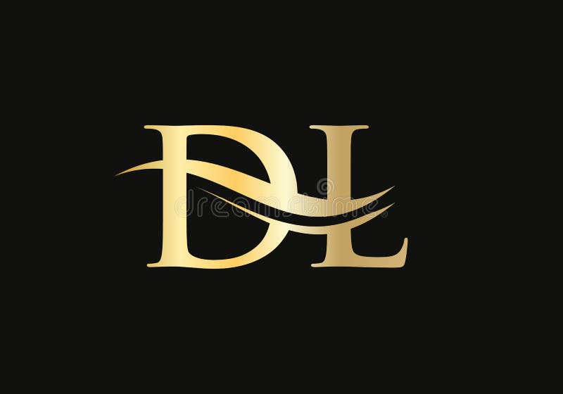Initial DL Letter Linked Logo Vector Template. Swoosh Letter DL Logo ...