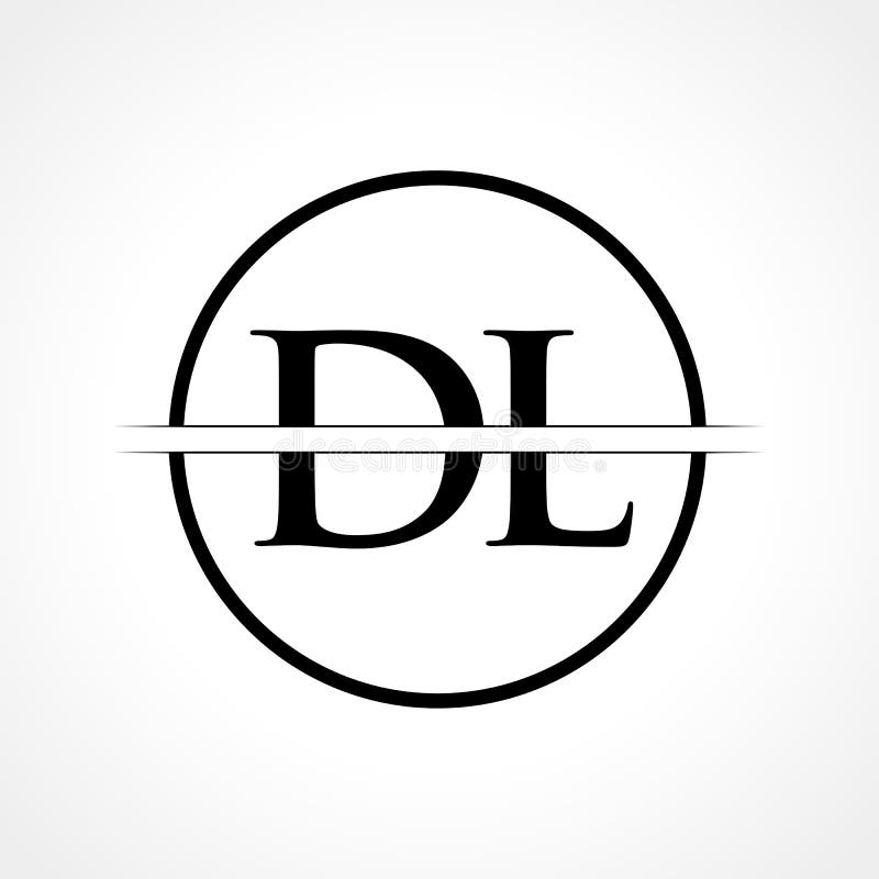 Initial DL Letter Logo Design Vector Template with Black Color. DL Logo ...