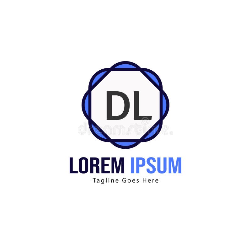 Initial DL Logo Template with Modern Frame. Minimalist DL Letter Logo ...