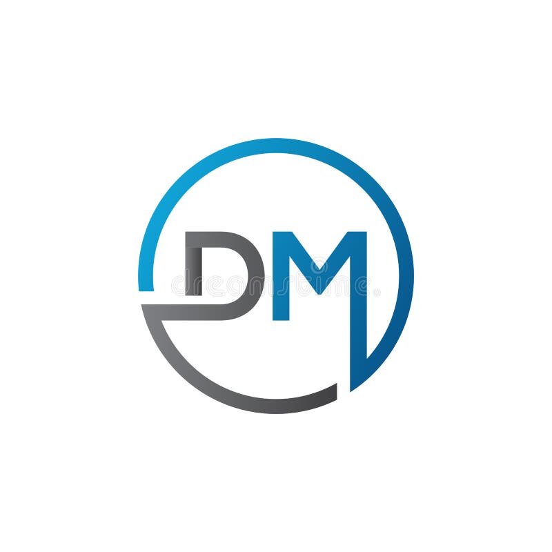 Initial DM Letter Logo with Creative Modern Business Typography Vector ...