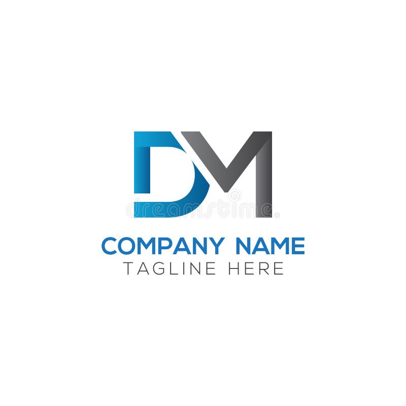 Initial DM Letter Logo with Creative Modern Business Typography Vector ...