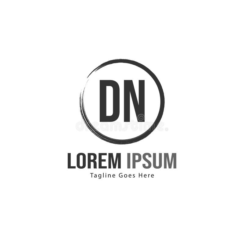 Initial DN Logo Template with Modern Frame. Minimalist DN Letter Logo ...
