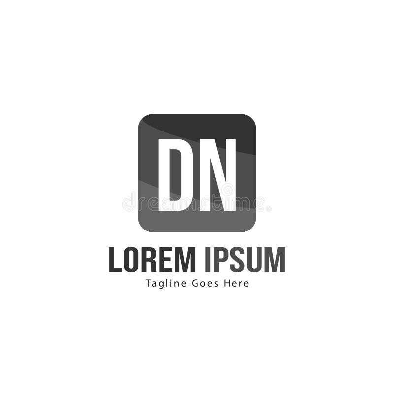 Initial DN Logo Template with Modern Frame. Minimalist DN Letter Logo ...