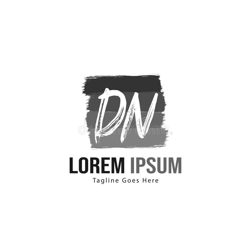 Initial DN Logo Template with Modern Frame. Minimalist DN Letter Logo ...