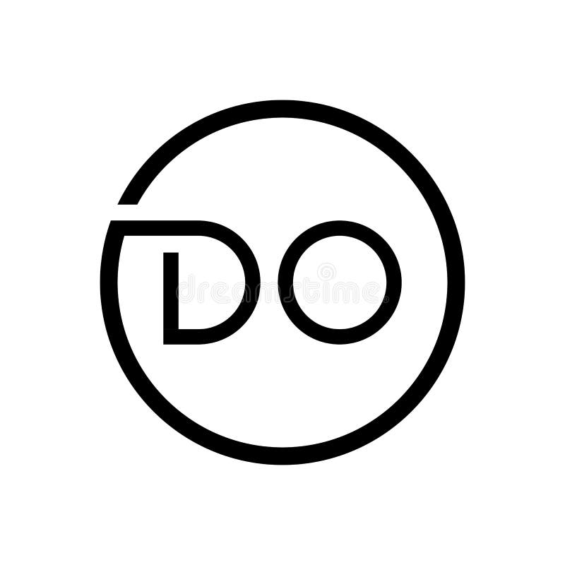 Initial DO Letter Logo Creative Typography Vector Template. Creative ...