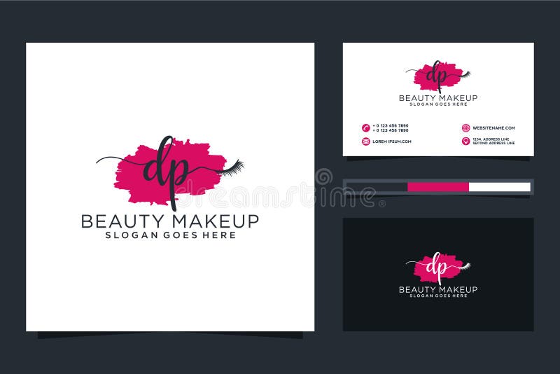 Initial DP Feminine Logo Collections and Business Card Templat Premium ...