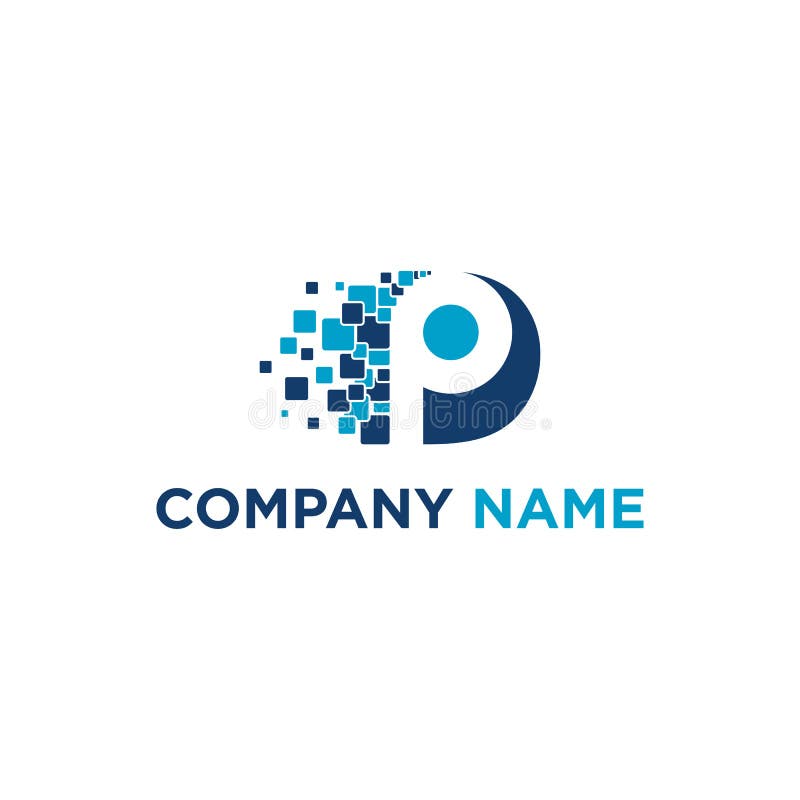 Initial DP Logo Design Template for Technology & Computer Stock Vector ...