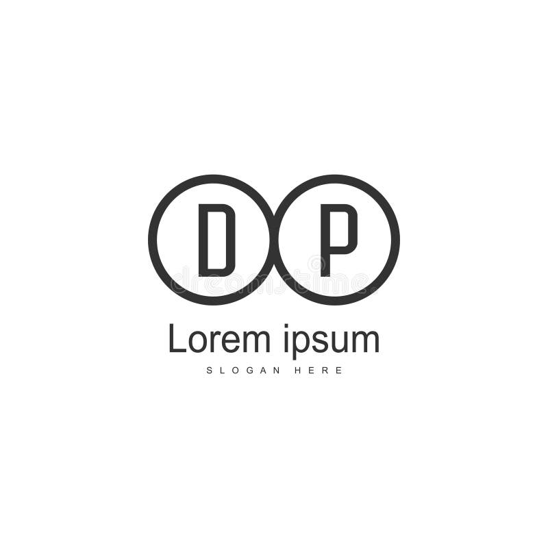 Initial DP Logo Template with Modern Frame. Minimalist DP Letter Logo ...