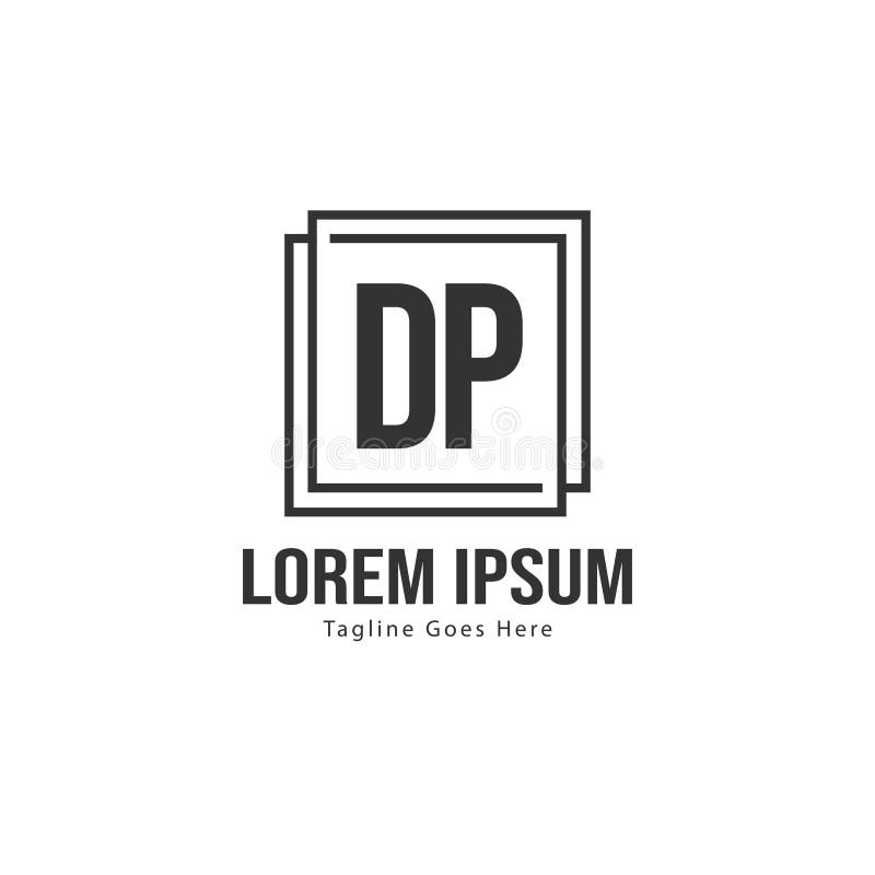 Initial DP Logo Template with Modern Frame. Minimalist DP Letter Logo ...