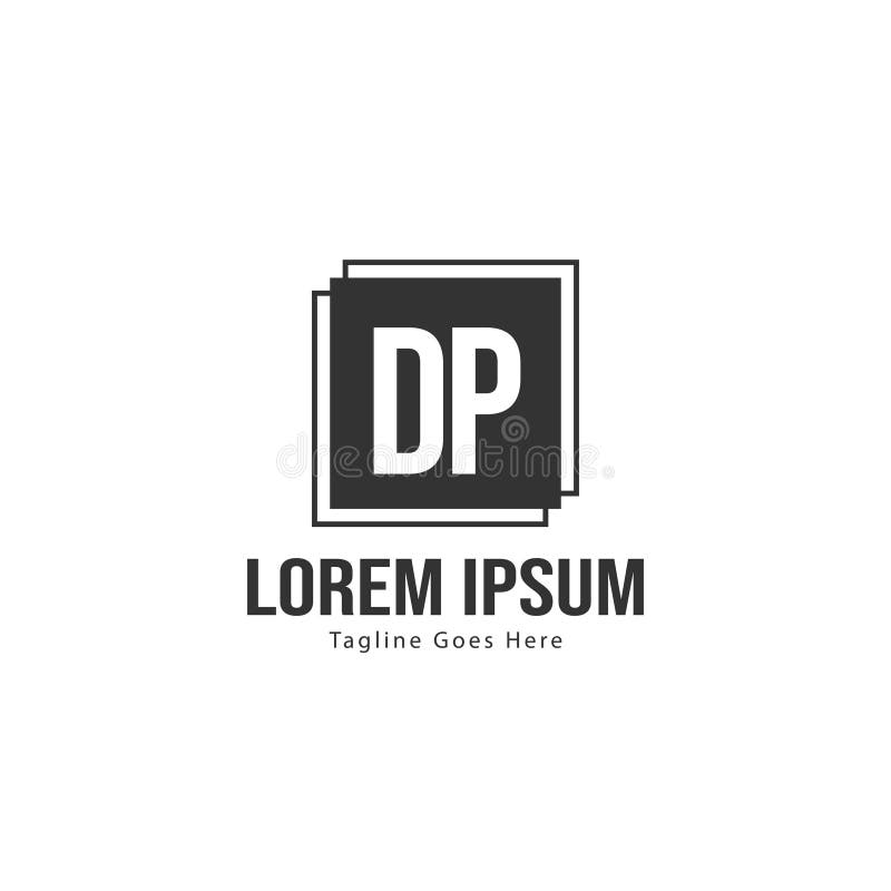 Initial DP Logo Template with Modern Frame. Minimalist DP Letter Logo ...
