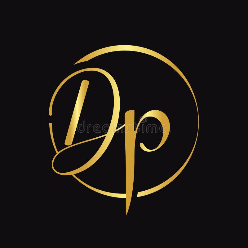 Initial DP Script Letter Type Logo Design with Modern Typography Vector ...