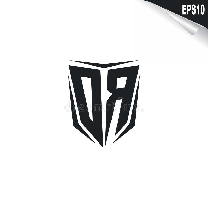 Initial DR Logo Design with Shield Style, Logo Business Branding Stock ...