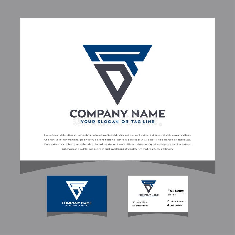 Initial Dr Logo Design for Various Business Vector Stock Vector ...