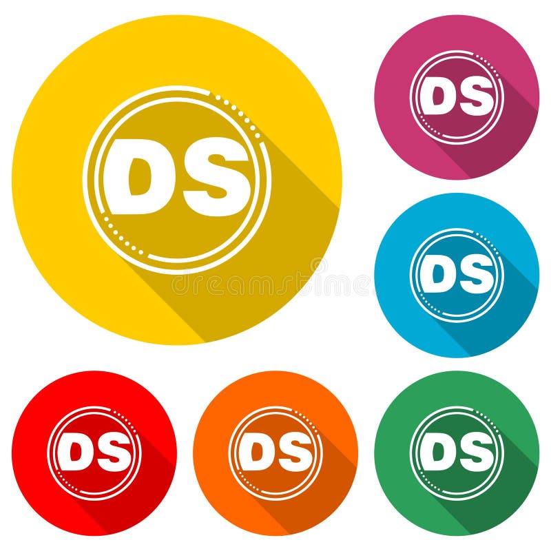 Initial DS Letter Logo with Long Shadow Stock Vector - Illustration of ...
