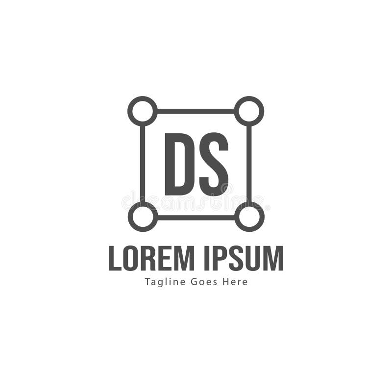 Initial DS Logo Template with Modern Frame. Minimalist DS Letter Logo ...
