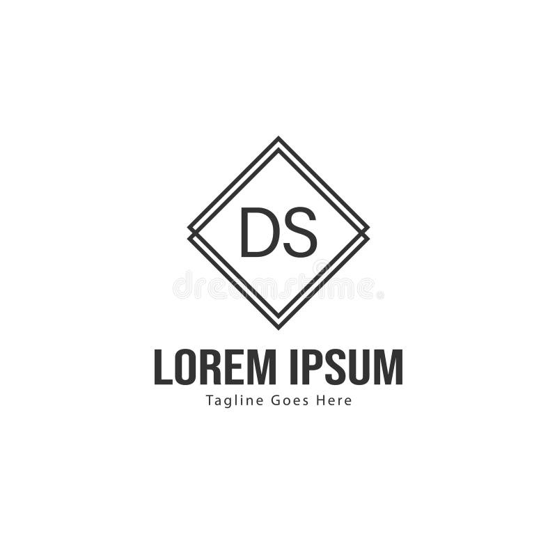Initial DS Logo Template with Modern Frame. Minimalist DS Letter Logo ...