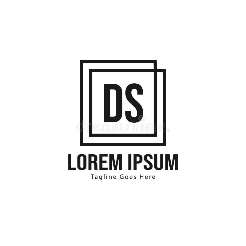 Initial DS Logo Template with Modern Frame. Minimalist DS Letter Logo ...