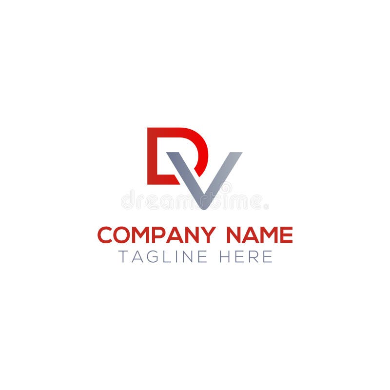 Initial DV Letter Logo with Creative Modern Business Typography Vector ...