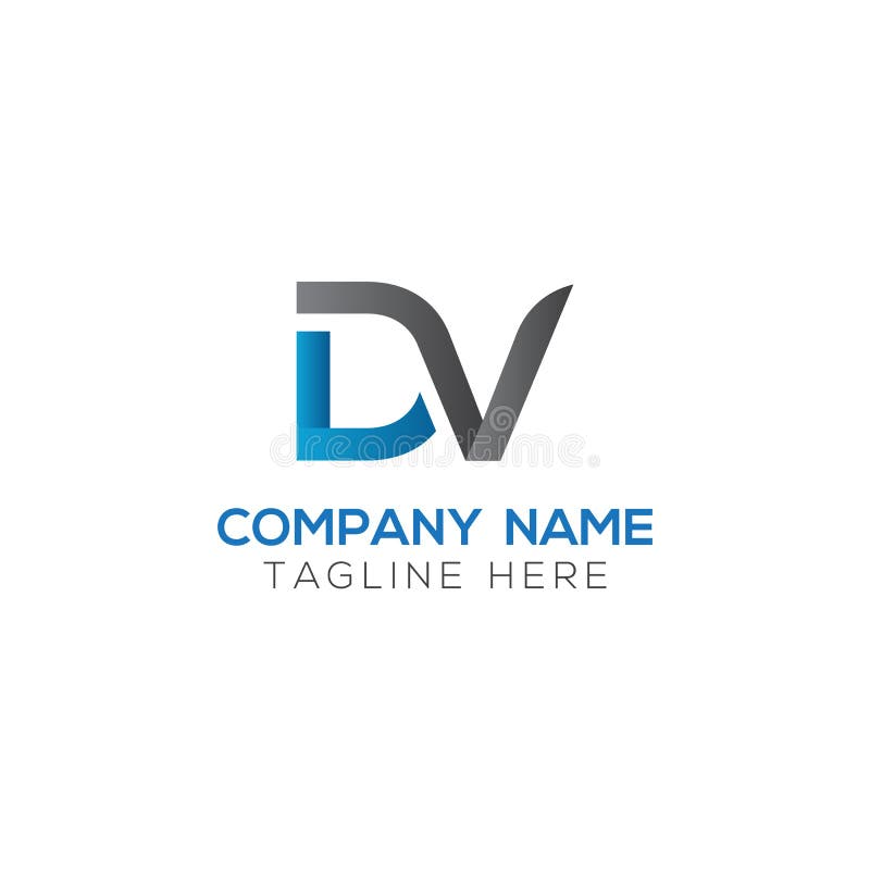 Initial DV Letter Logo with Creative Modern Business Typography Vector ...