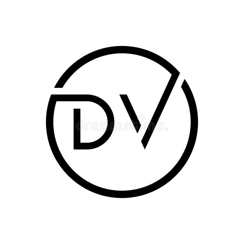 Initial DV Letter Logo Creative Typography Vector Template. Creative ...