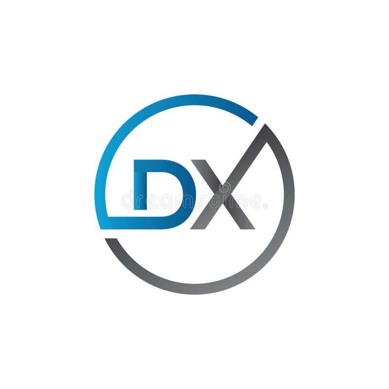 Initial DX Letter Logo with Creative Modern Business Typography Vector ...