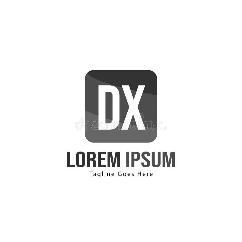 Initial DX Logo Template with Modern Frame. Minimalist DX Letter Logo ...