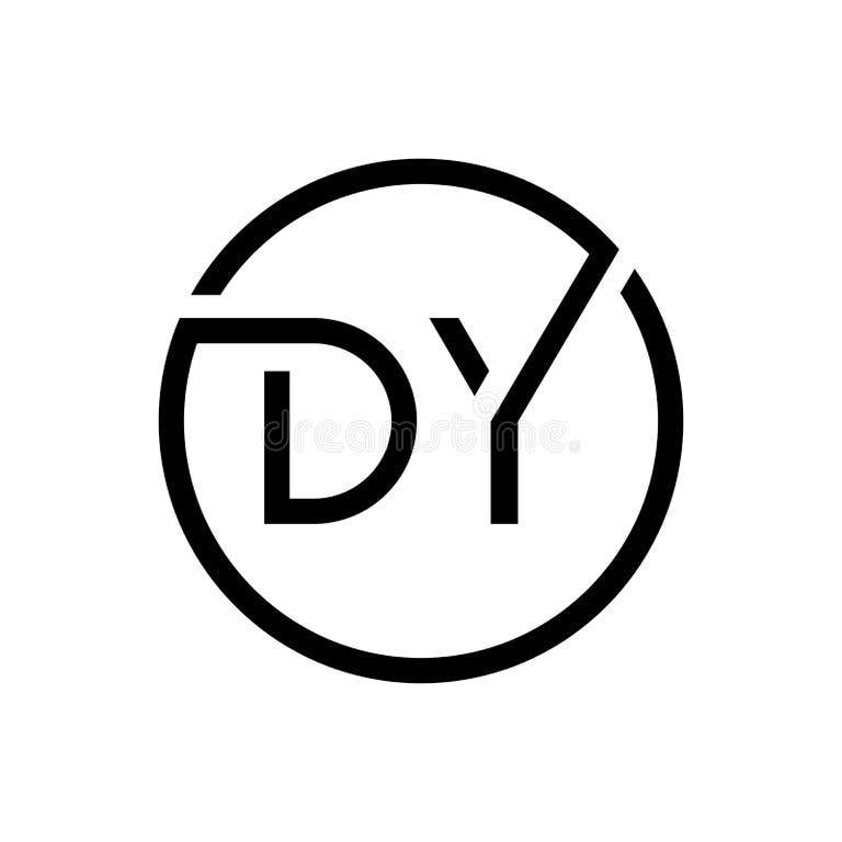 Initial DY Letter Logo Creative Typography Vector Template. Creative ...