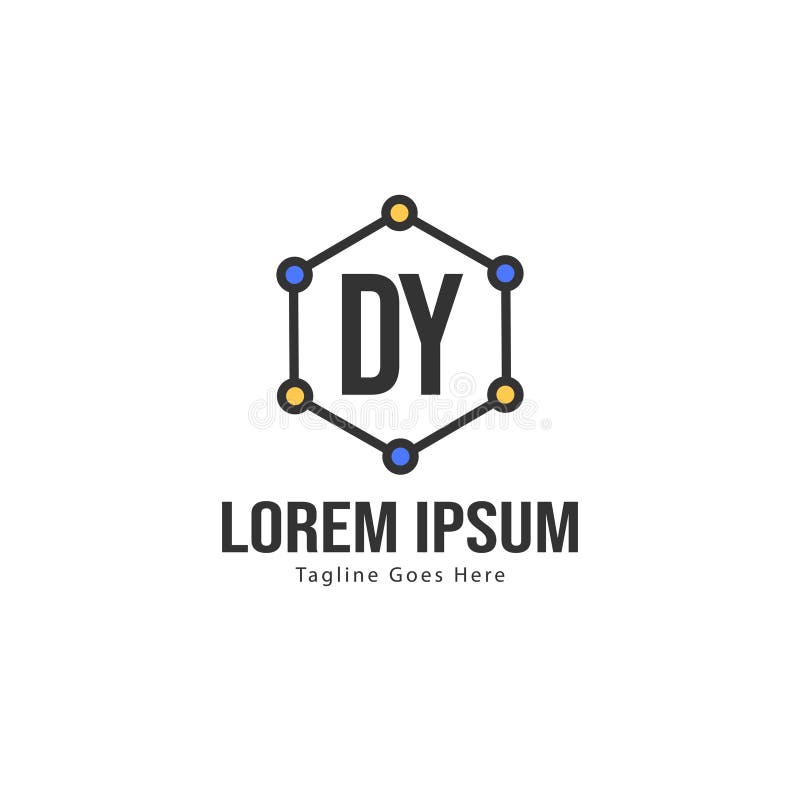 Initial DY Logo Template with Modern Frame. Minimalist DY Letter Logo ...
