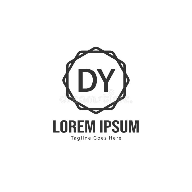 Initial DY Logo Template with Modern Frame. Minimalist DY Letter Logo ...