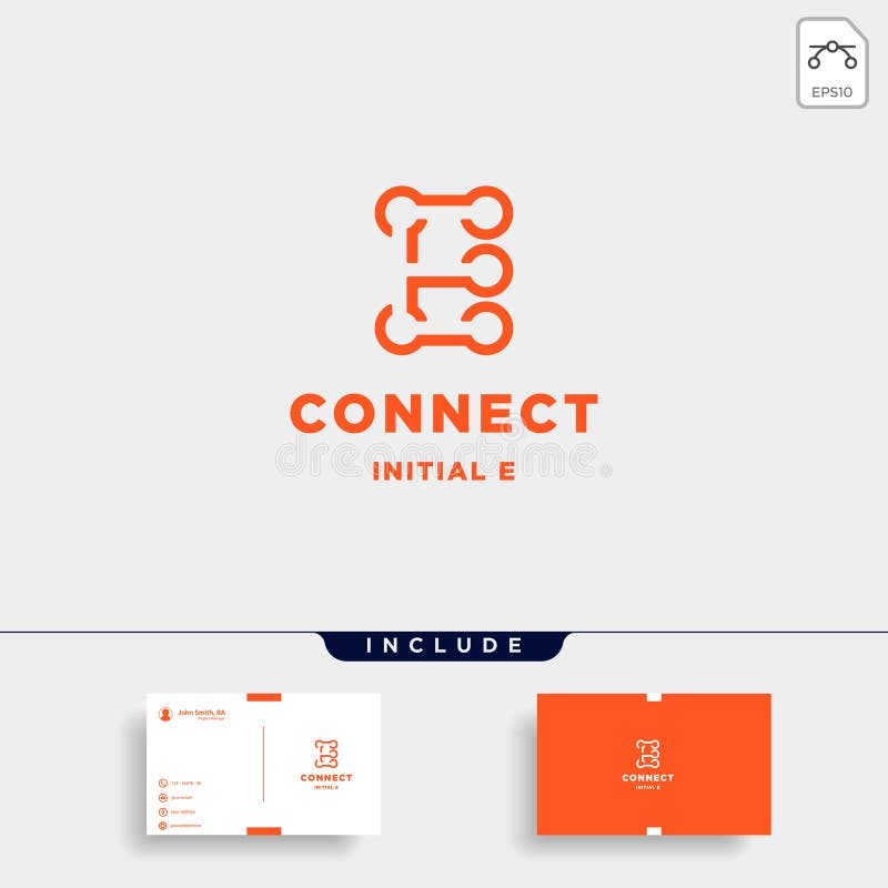 Initial D Connection Logo Design Technology Symbol Icon Stock Vector ...