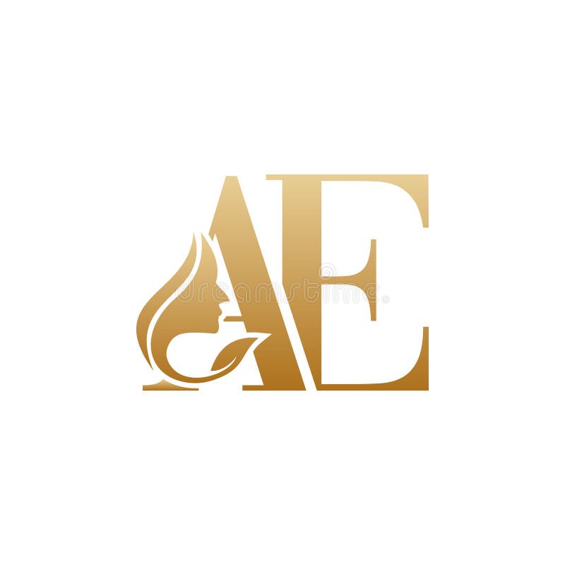 Initial a E Face Beauty Logo Design Templates Stock Illustration ...