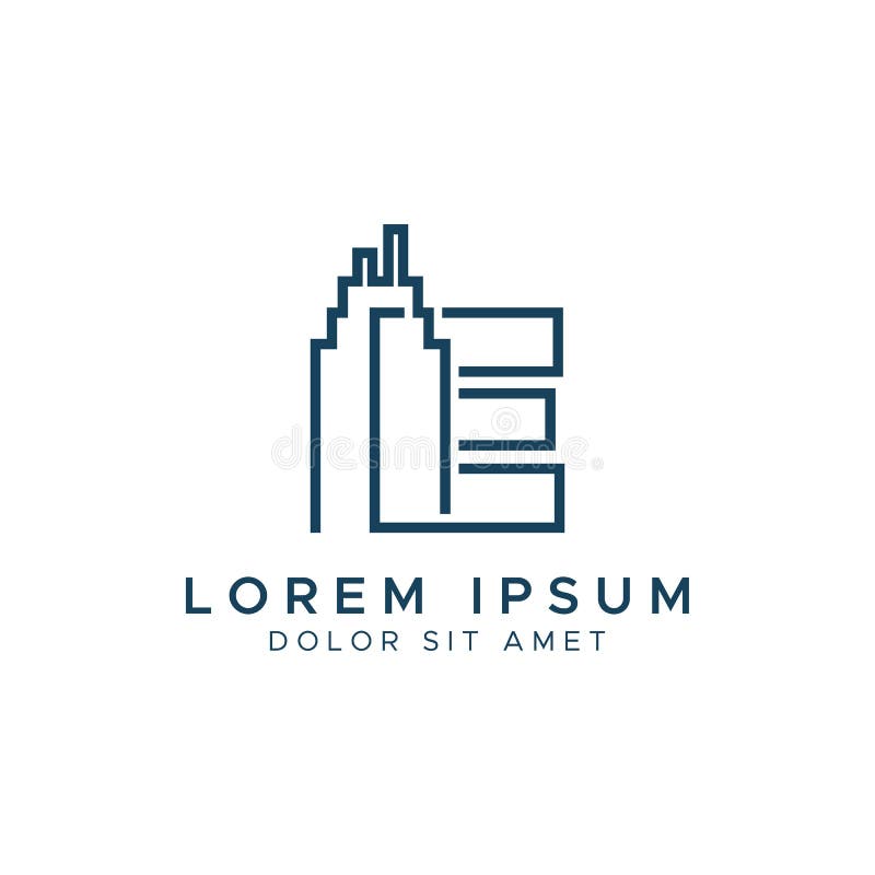 E Letter Architect Logo Stock Illustrations – 103 E Letter Architect ...