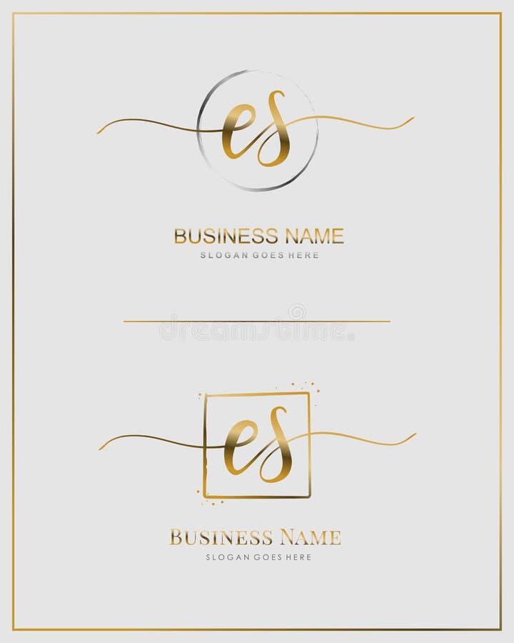 Initial E S ES Handwriting Logo Vector. Letter Handwritten Logo ...