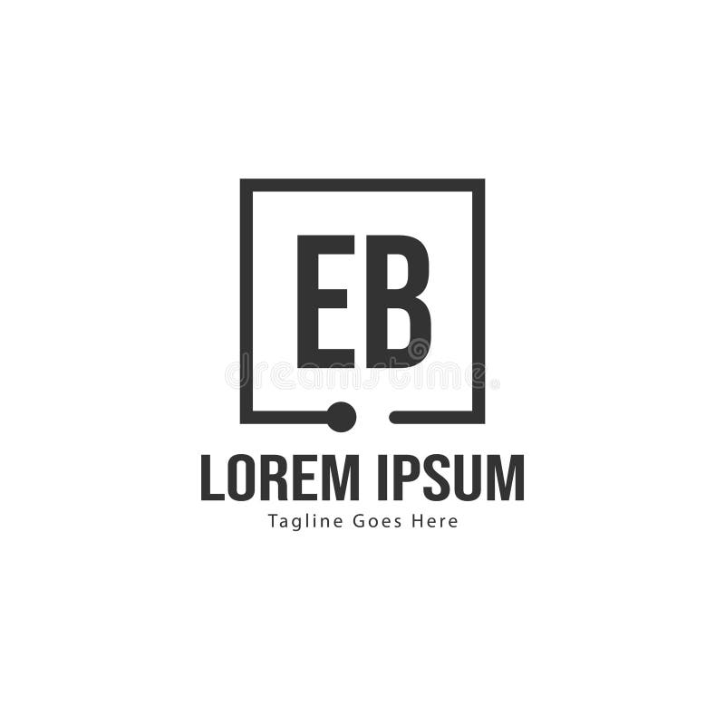 Initial EB Logo Template with Modern Frame. Minimalist EB Letter Logo ...