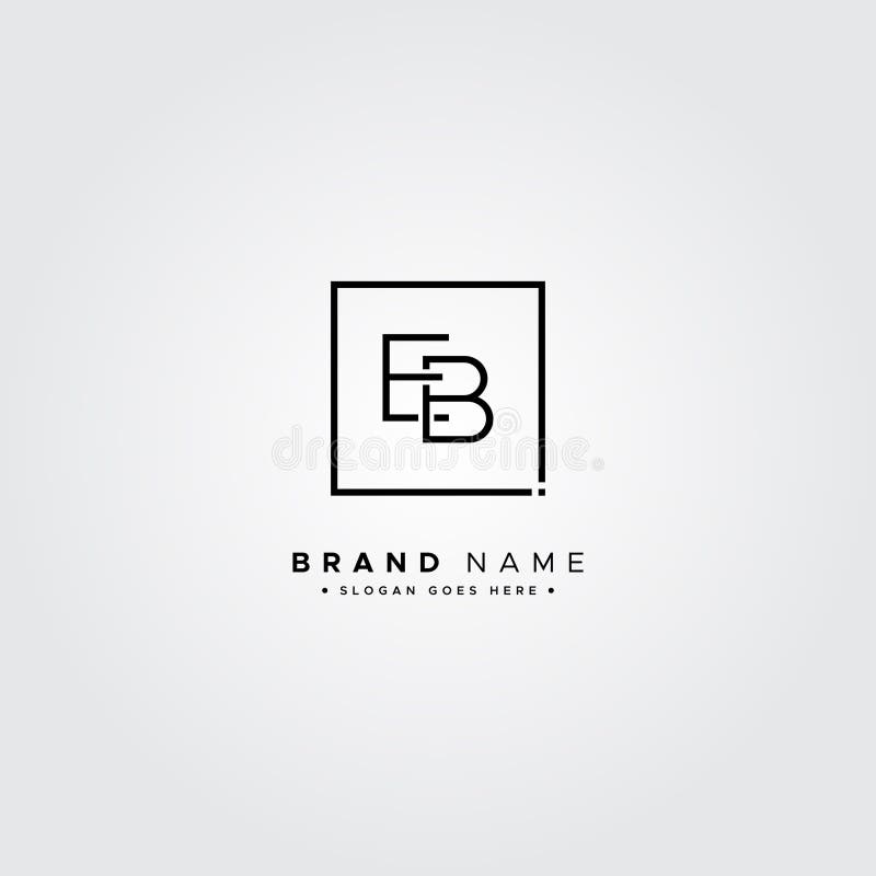 Initial EB Vector Logo - Elegant Monogram Template for Letter E and B ...