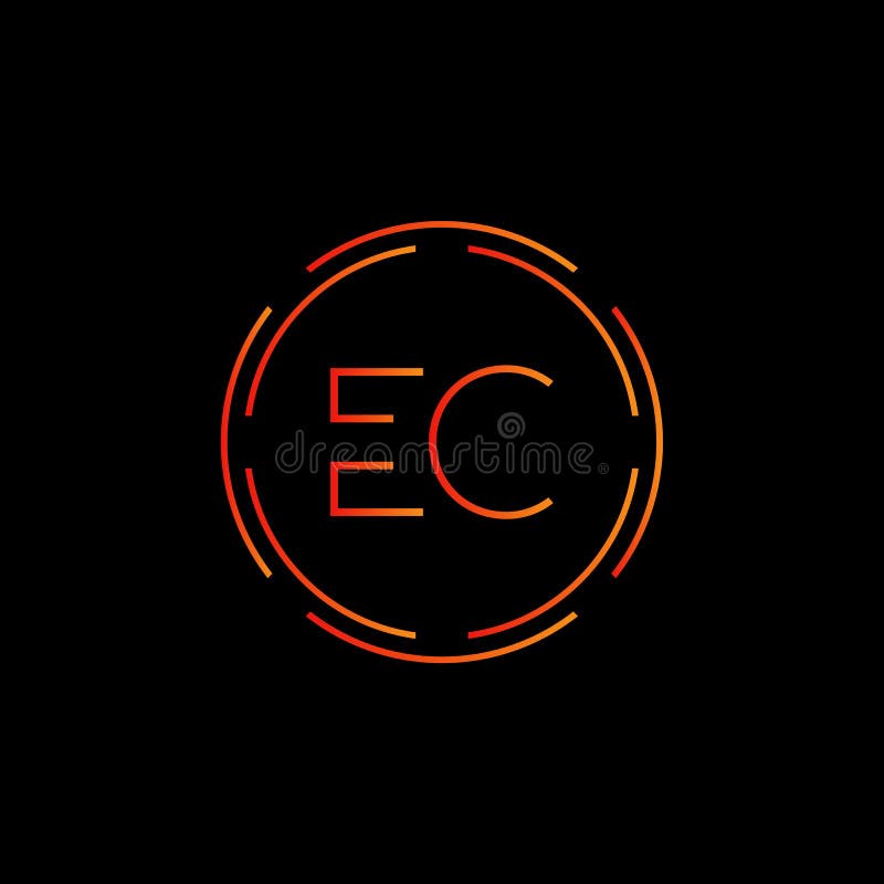 Initial EC Letter Logo with Creative Modern Business Typography Vector ...