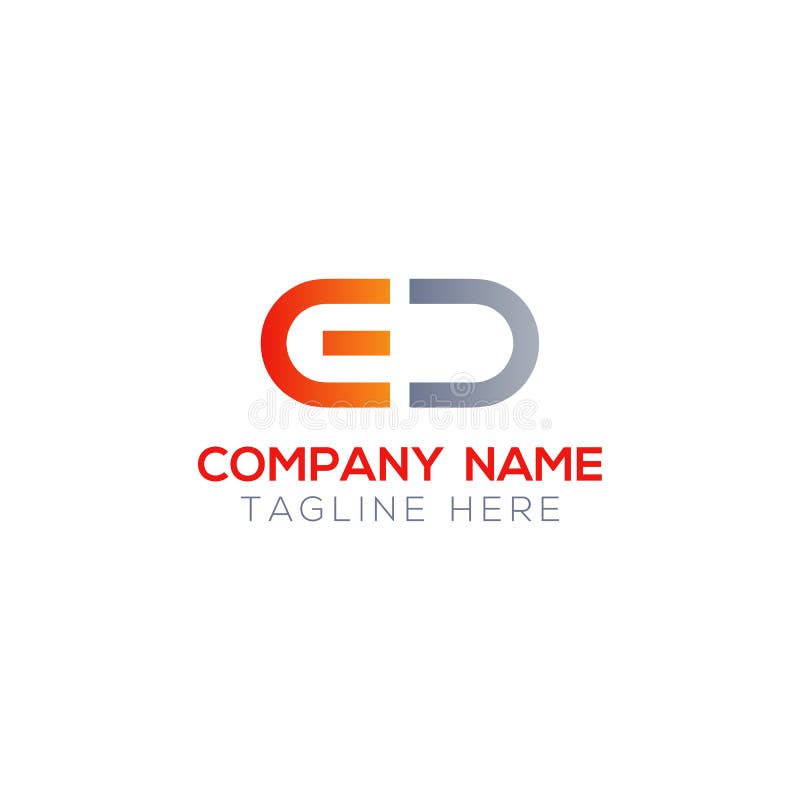 Initial ED Letter Logo with Creative Modern Business Typography Vector ...