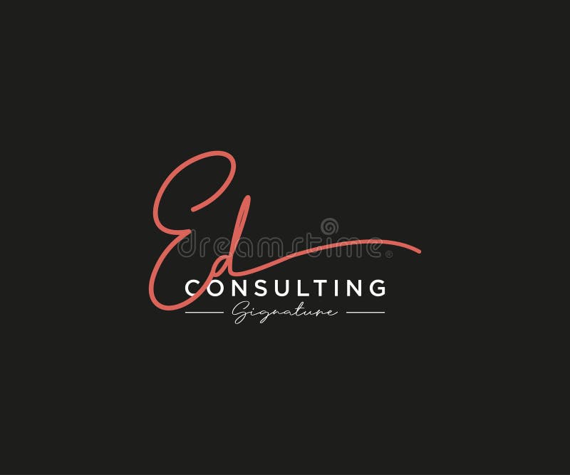 Initial ED Signature Logo Collection Template Vector. Hand Drawn ...