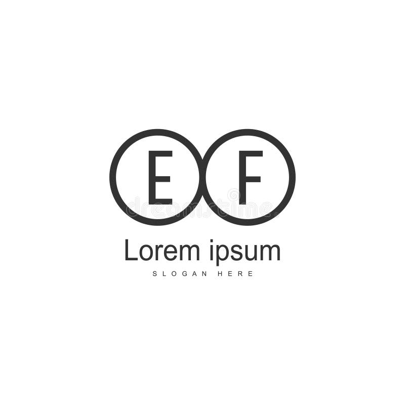 Initial EF Logo Template with Modern Frame. Minimalist EF Letter Logo ...