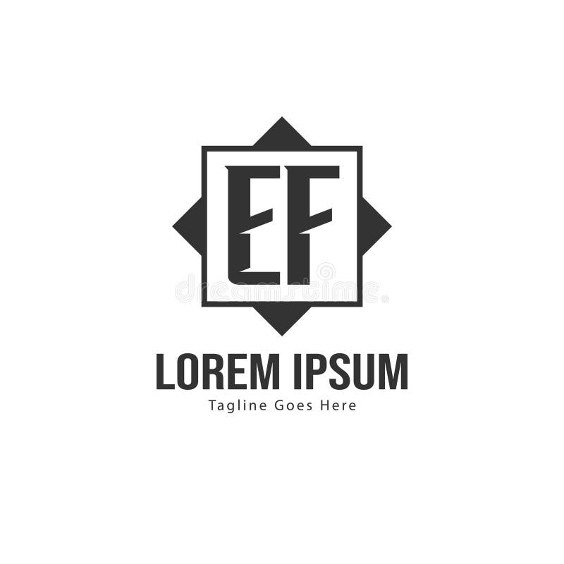 Initial EF Logo Template with Modern Frame. Minimalist EF Letter Logo ...