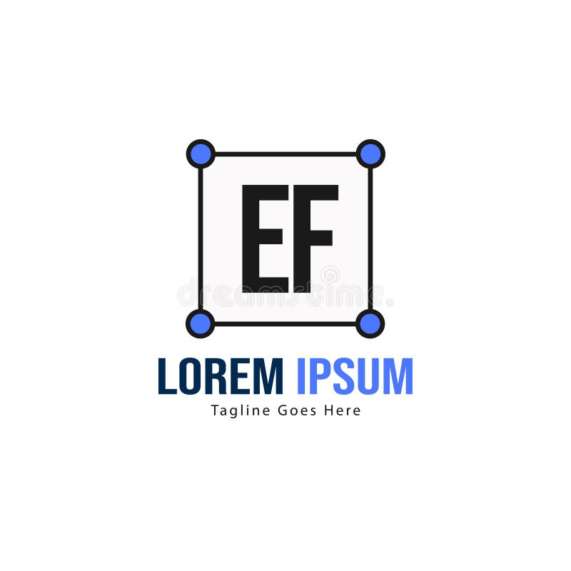 Initial EF Logo Template with Modern Frame. Minimalist EF Letter Logo ...