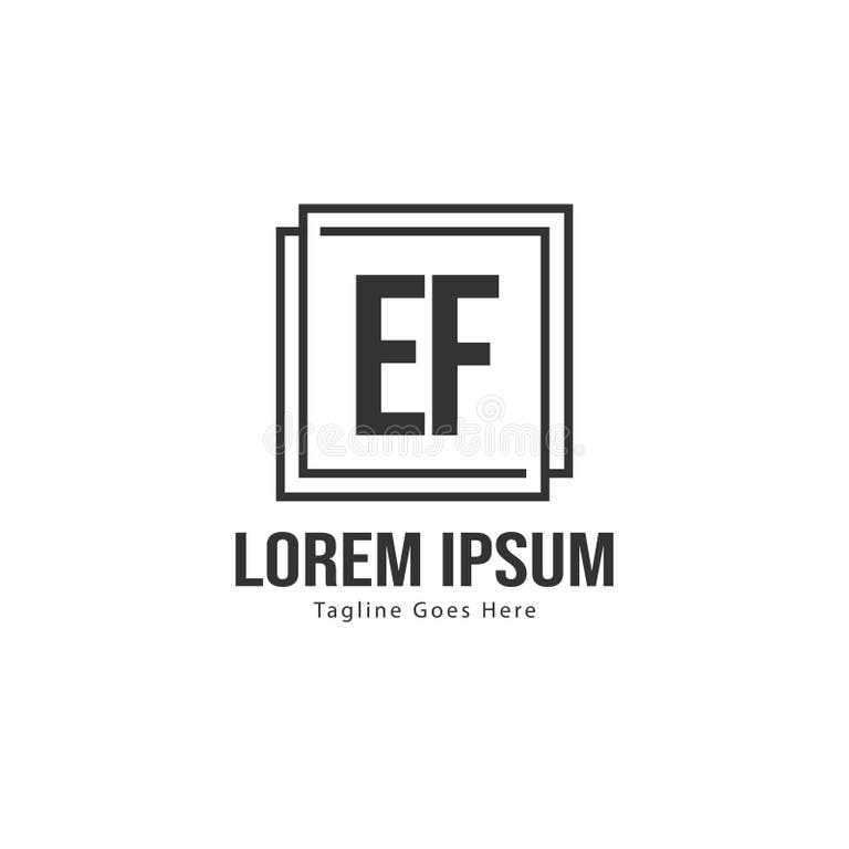 Initial EF Logo Template with Modern Frame. Minimalist EF Letter Logo ...