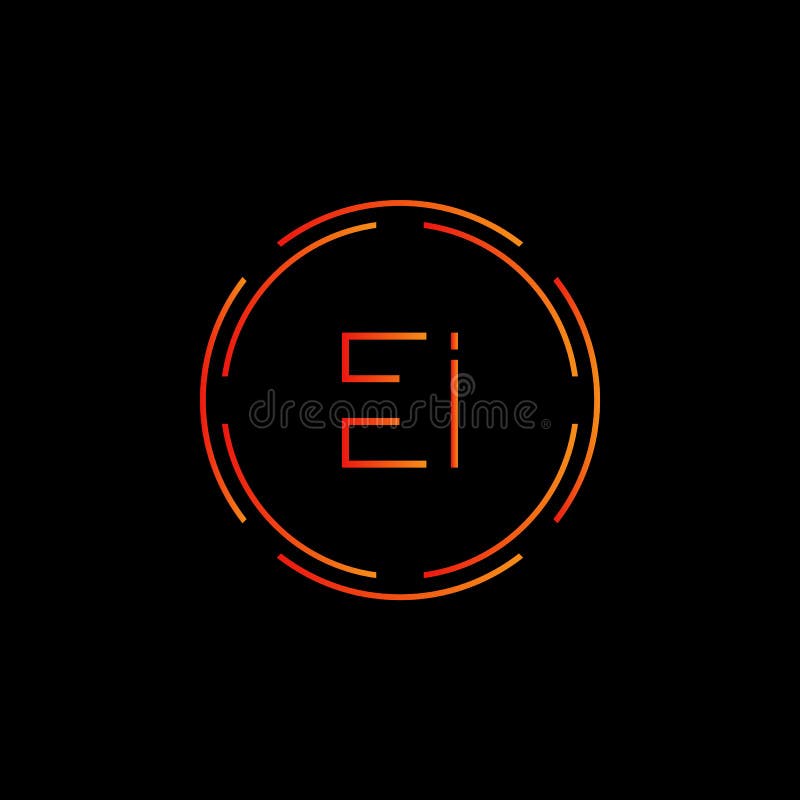 Initial EI Letter Logo with Creative Modern Business Typography Vector ...