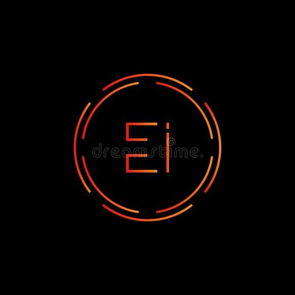 Initial EI Letter Logo with Creative Modern Business Typography Vector ...