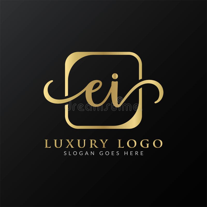 Initial EI Letter Logo Creative Modern Typography Vector Template ...