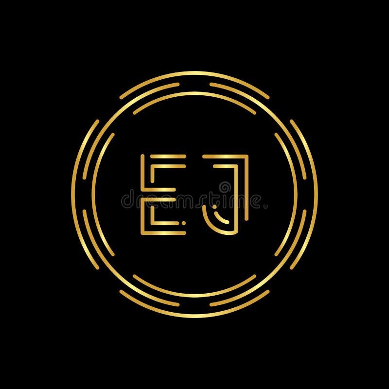 Initial EJ Letter Logo with Creative Modern Business Typography Vector ...