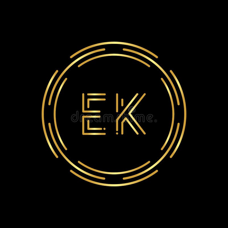 Initial EK Letter Logo with Creative Modern Business Typography Vector ...